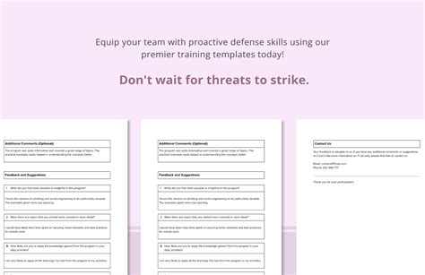 IT Security Awareness Program Evaluation Form Template In Word PDF