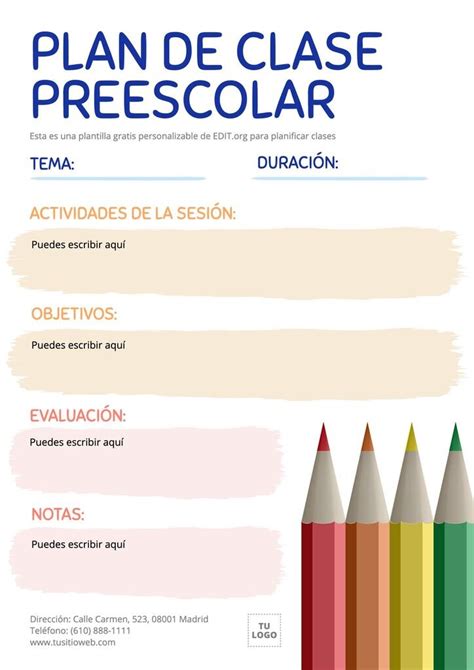 Plantillas De Planificadores De Clases Editables E Imprimibles