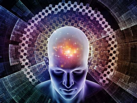 Fundo Energia Da Cabeça Humana Da Série De Pensamento Emitindo