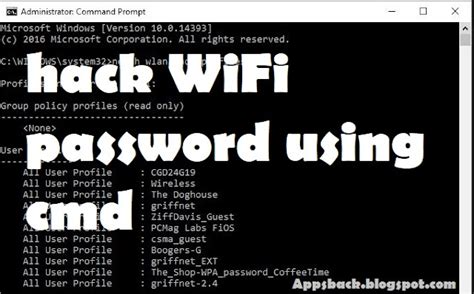 how to hack wifi password using cmd