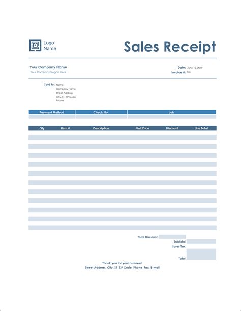 receipt template in excel simple riset