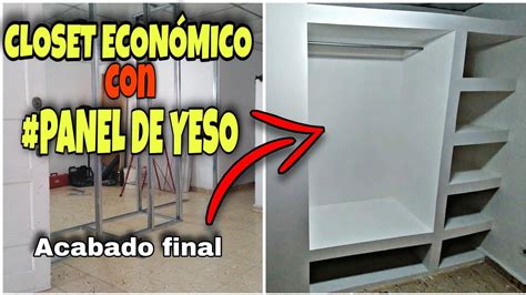Cómo hacer un CLOSET fácil y ECONÓMICO con PANEL DE YESO Acabado