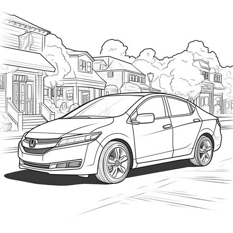 Honda Car Coloring Page
