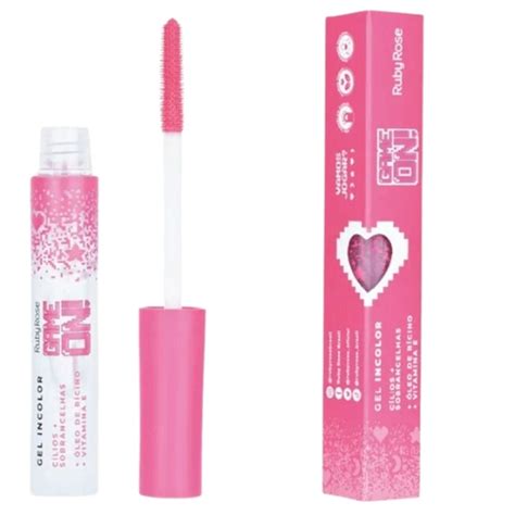 Gel Incolor Cílios e Sobrancelhas Game On Ruby Rose Óleo de Rícino e
