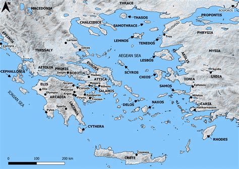 Ancient Greece Map Mediterranean Sea Fall Trends