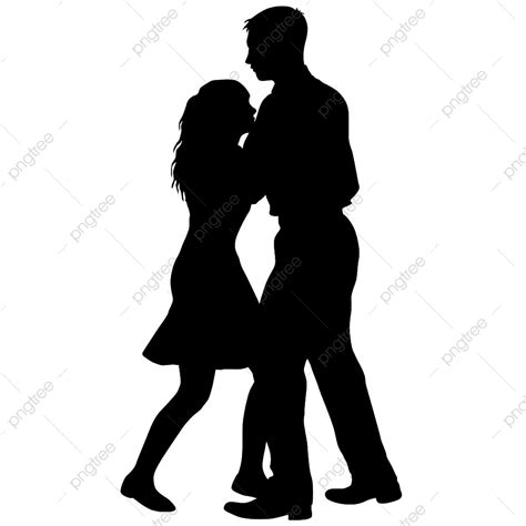Gambar Siluet Hitam Menari Pria Dan Wanita Dengan Latar Belakang Putih Orang Orang Wanita
