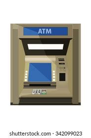 Set Realistic Atm Machine Isolated Atm Shutterstock