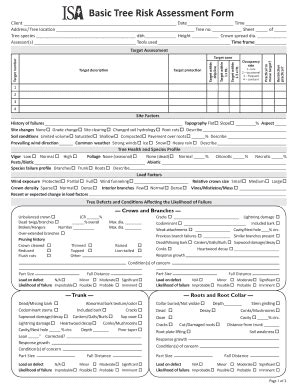 Fillable Online Basic Tree Risk Assessment Form Fax Email Print Pdffiller