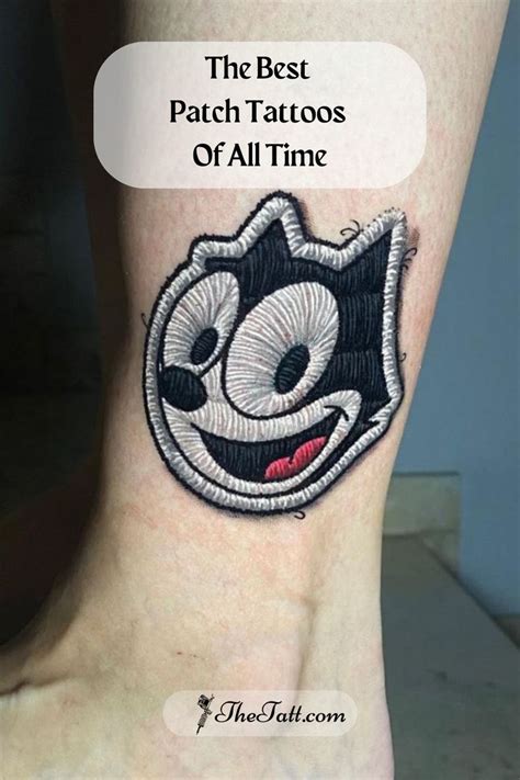 The Best Patch Tattoos Of All Time TheTatt Embroidery Tattoo Mini