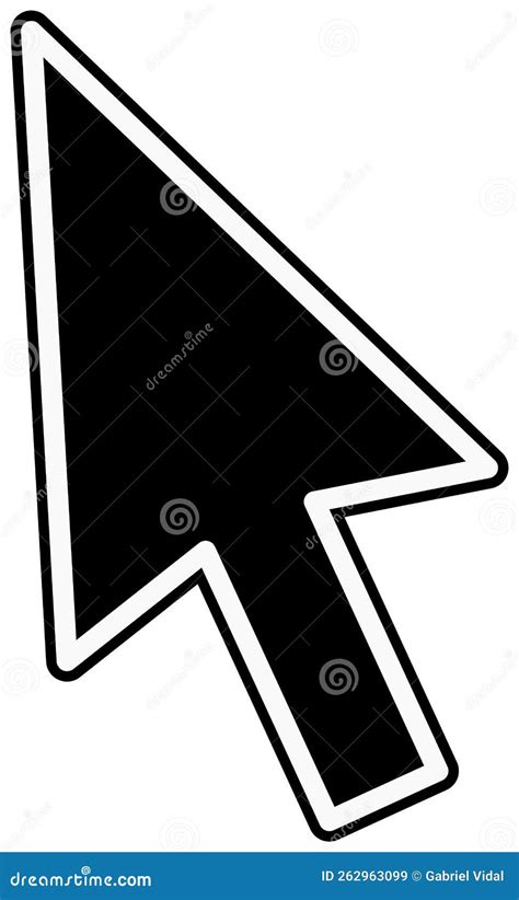 Black Mouse Cursor Mouse Pointer Mouse Arrow Stock Vector