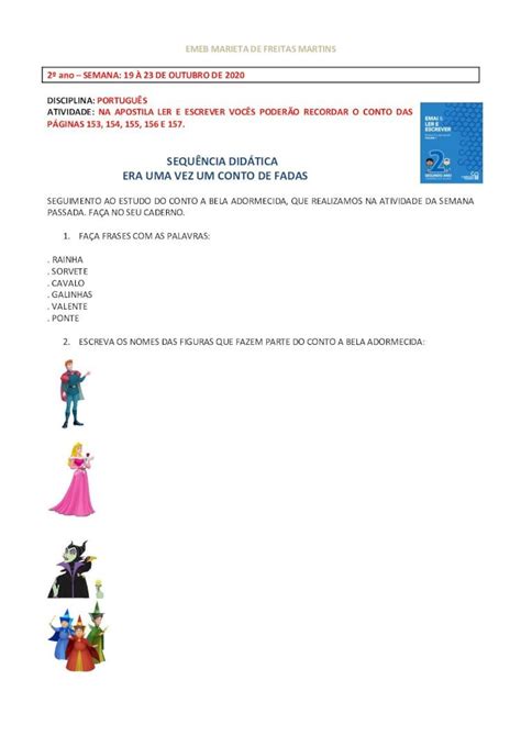 PDF SEQUÊNCIA DIDÁTICA ERA UMA VEZ UM CONTO DE FADASeducacao diadema