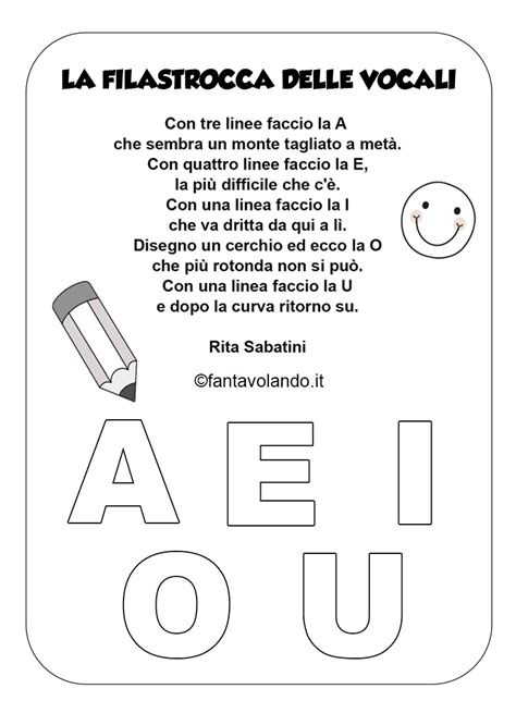 La Filastrocca Delle Vocali Fantavolando