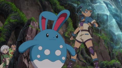 センジ on Twitter RT anipoke PR アニポケ 第134話では ツルギの マニューラアサヒの マリルリ