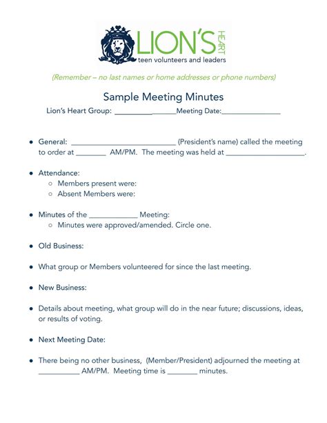 Free Printable Meeting Minutes Templates Word Excel Pdf