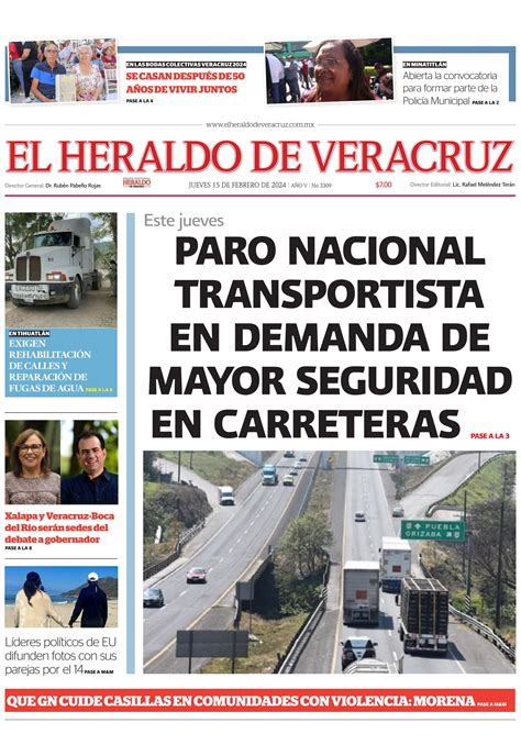 El Heraldo De Veracruz 15 De Febrero De 2024 By Poza Acme Issuu