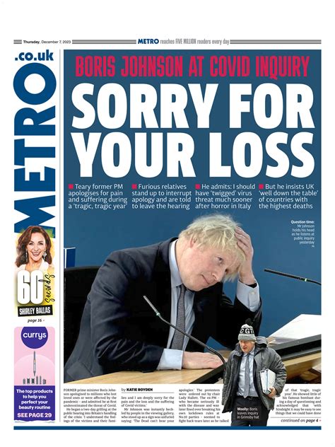Metro Front Page 7th Of December 2023 Tomorrow S Papers Today