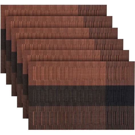 OUME Lot de 6 Sets de Table PVC Lavable Antidérapant Résistant à l