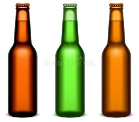 El Sistema De La Maqueta De La Botella De Cerveza Vector El Ejemplo
