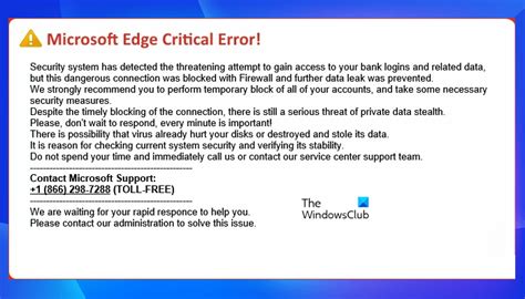how to fix microsoft edge critical error thewindowsclub