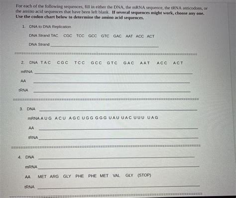 Solved For Each Of The Following Sequences Fill In Either Chegg