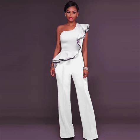 Sexy Off Shoulder Rompers Womens Jumpsuit Pants Spring Summer One
