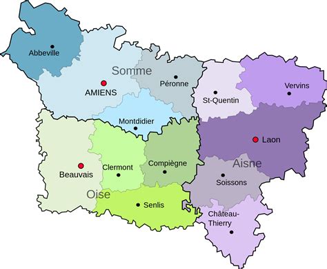 Région de picardie carte Vacances Arts Guides Voyages