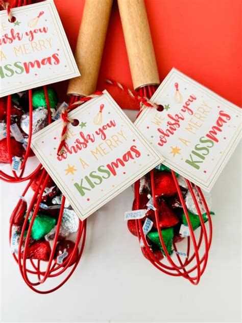 We Whisk You A Merry KISSmas Printable Tags