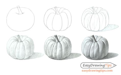 How To Draw A Realistic Pumpkin Step By Step Tutorial EasyDrawingTips