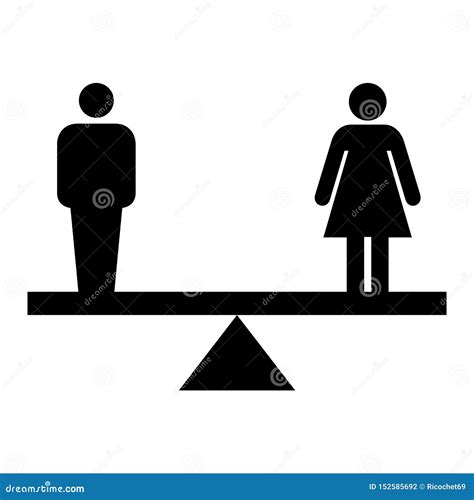 Igualdad Del Símbolo De Los Hombres Y De Las Mujeres Stock de