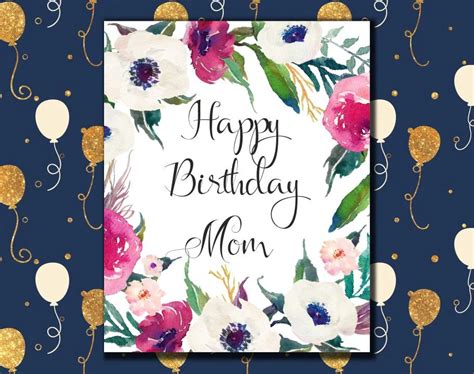 Happy Birthday Mom Printable Cards Printable Calendars AT A GLANCE