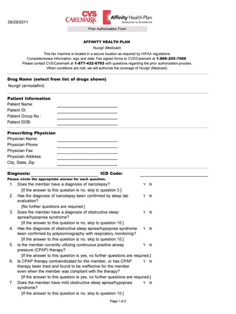 Fillable Online Affinityplan Nuvigil Medicaid Affinityplan Fax