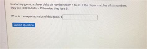 Solved In A Lottery Game A Player Picks Six Numbers From Chegg