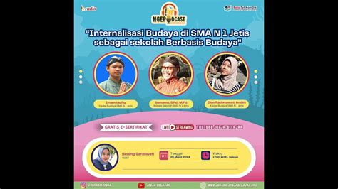 NGEPODCAST INTERNALISASI BUDAYA DI SMA N 1 JETIS SEBAGAI SEKOLAH