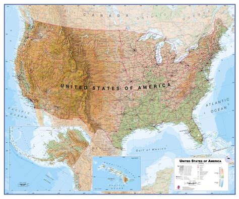 Map Of The United States Physical Lynda Ronalda