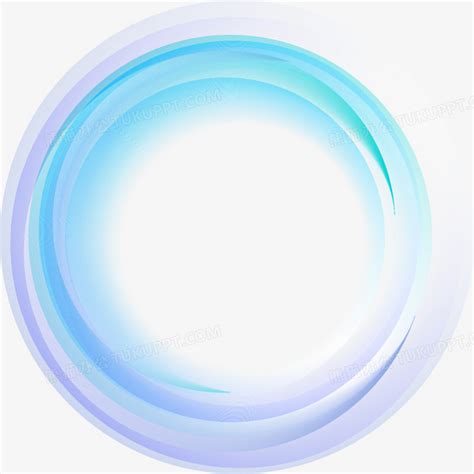矢量手绘蓝色圆环PNG图片素材下载 蓝色PNG 熊猫办公