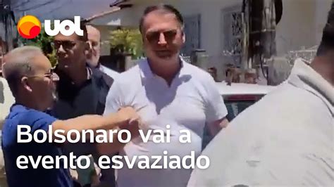 Bolsonaro marca presença em evento esvaziado do PL em Angra dos Reis