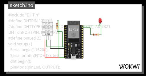 Latihan Sensor Suhu Dht22 Wokwi Esp32 Stm32 Arduino Simulator