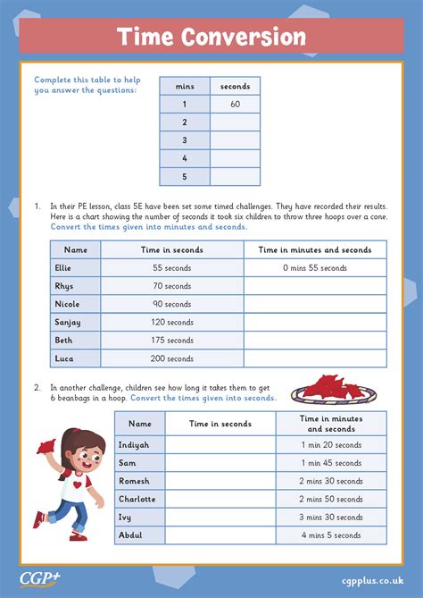 Time Conversion Foundation Year 5 CGP Plus Worksheets Library