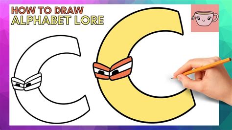 Cómo dibujar la tradición del alfabeto Letra C Tutorial de dibujo