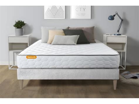 Matelas Mémoire de forme sommier kit blanc 140x200 Memo