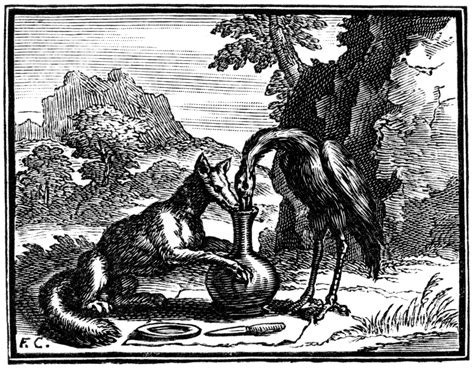 Le Renard Et La Cigogne Fable De Jean De La Fontaine Fables De La