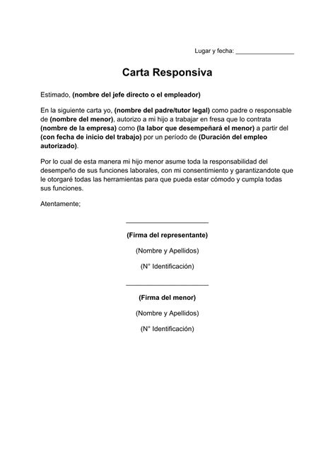 Carta Responsiva Padres Para Trabajar Kulturaupice Porn Sex Picture