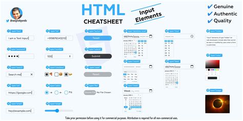 All Input Element Types In Html