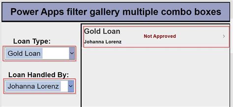How To Filter Power Apps Gallery Based On Combo Box Selection With