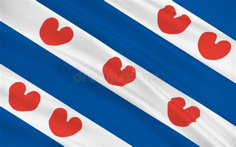 Flagge Von Friesland Von Den Niederlanden Stock Abbildung