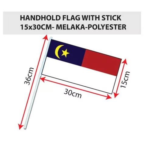 JOO HUAT 1 S 15cm X 30cm 6 X 12 POLY Melaka Hand Hold Flag Hand