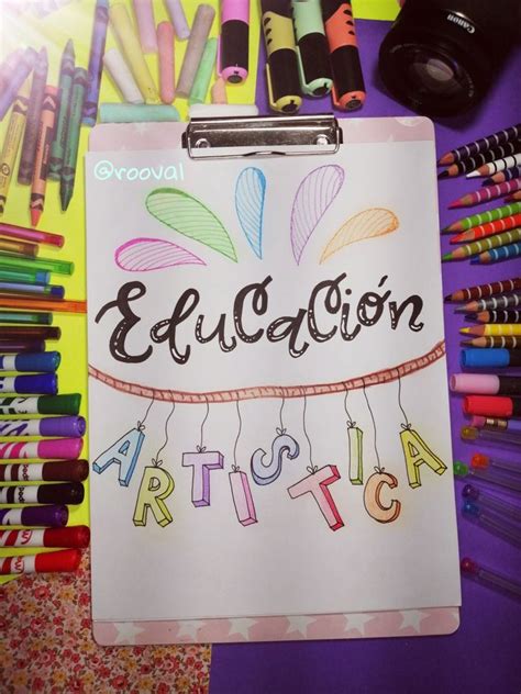 Portada para cuaderno de Educación Artística Portadas de cuadernos