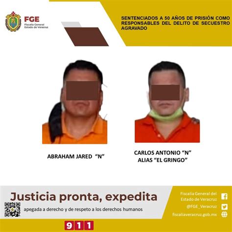 Sentenciados a 50 años de prisión como responsables del delito de