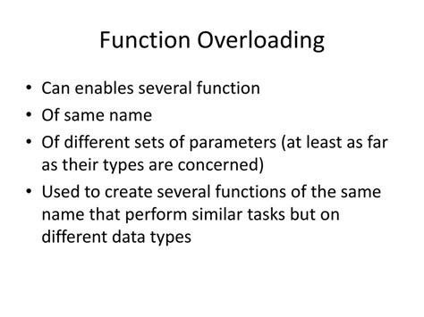 function overloading can enables several function of same name ppt download