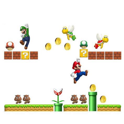 Buy Super Mario Build A Scene Peel And Stick Wall Decal Stickers Wall
